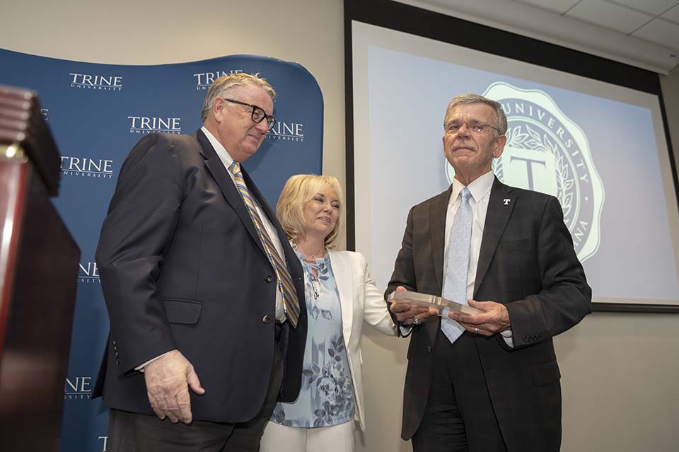 Trine names health professions college, building in Brooks’ honor